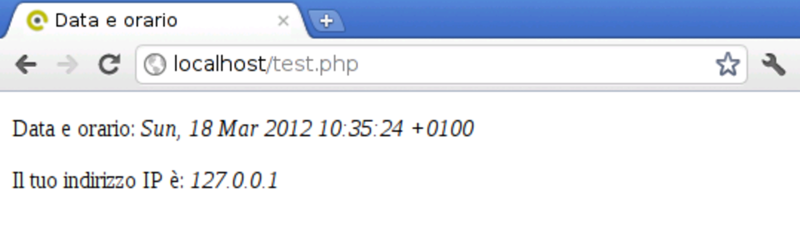 a2 --- Introduzione a PHP